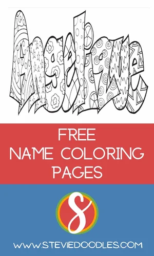 Free ANGELIQUE Coloring Page — Stevie Doodles