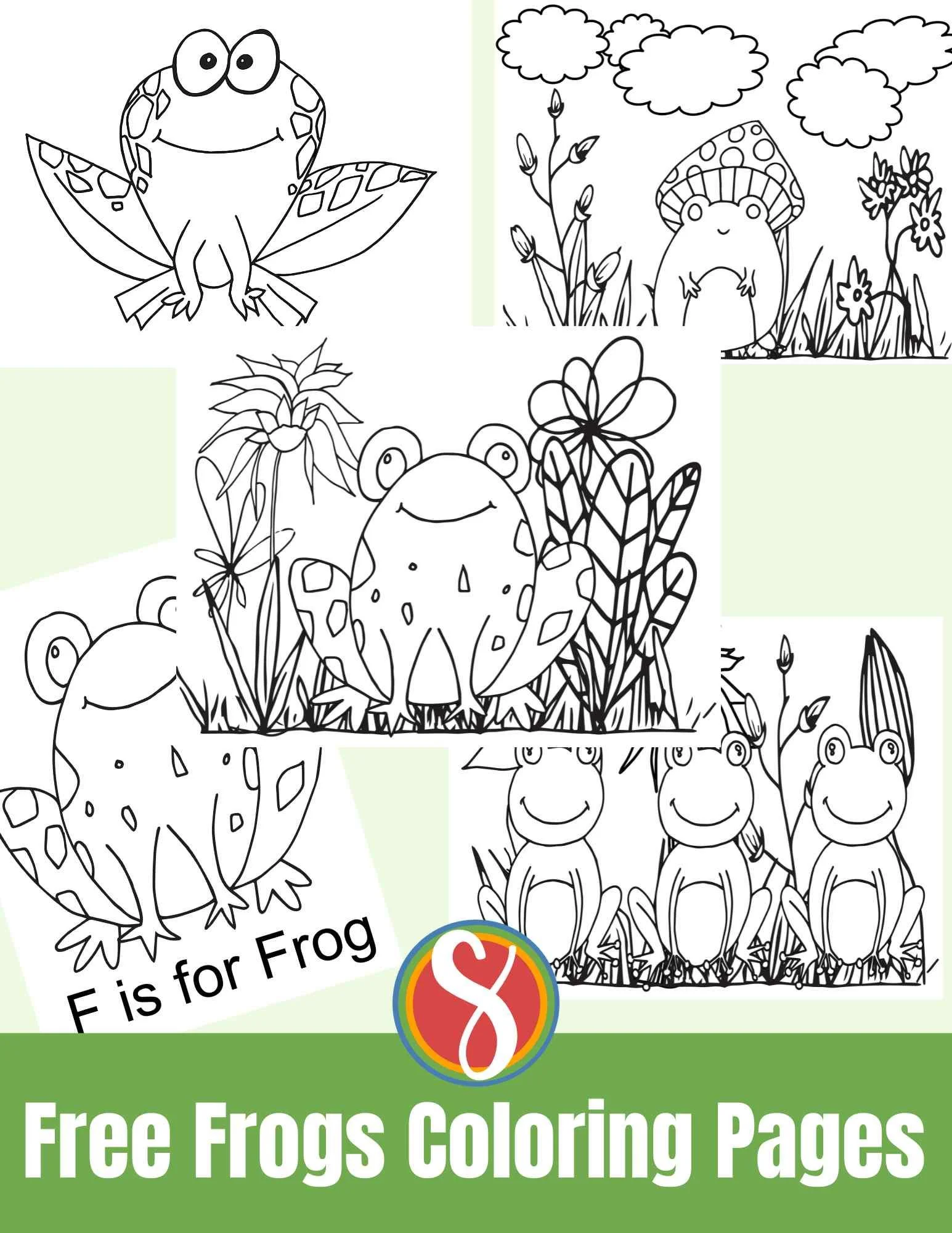 Free Frog Coloring Pages — Stevie Doodles