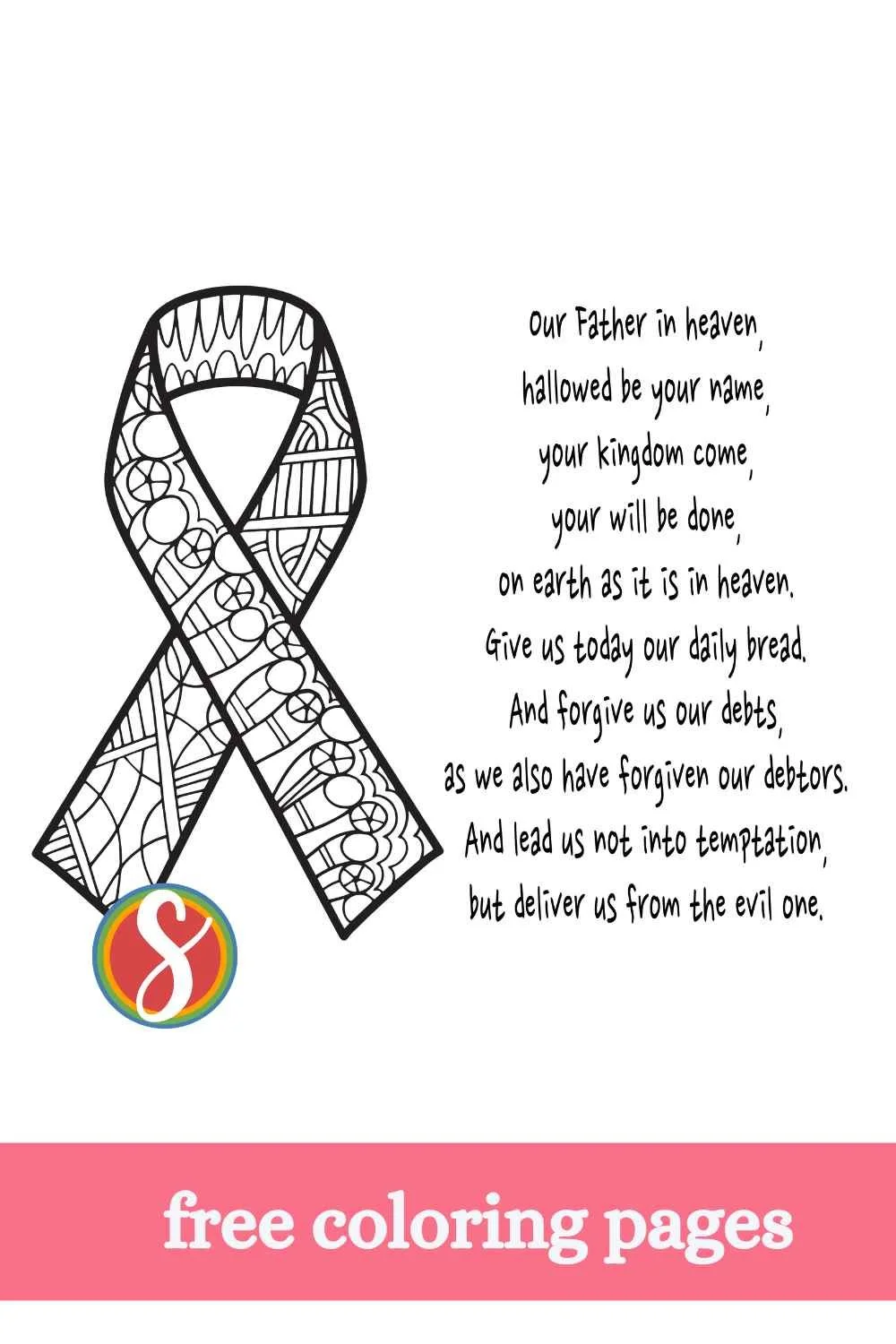 Free Lord's Prayer Coloring Pages — Stevie Doodles