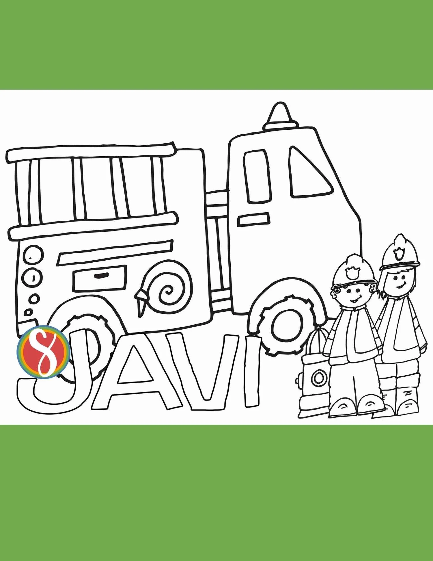 Free JAVI Name Coloring Page Printable — Stevie Doodles