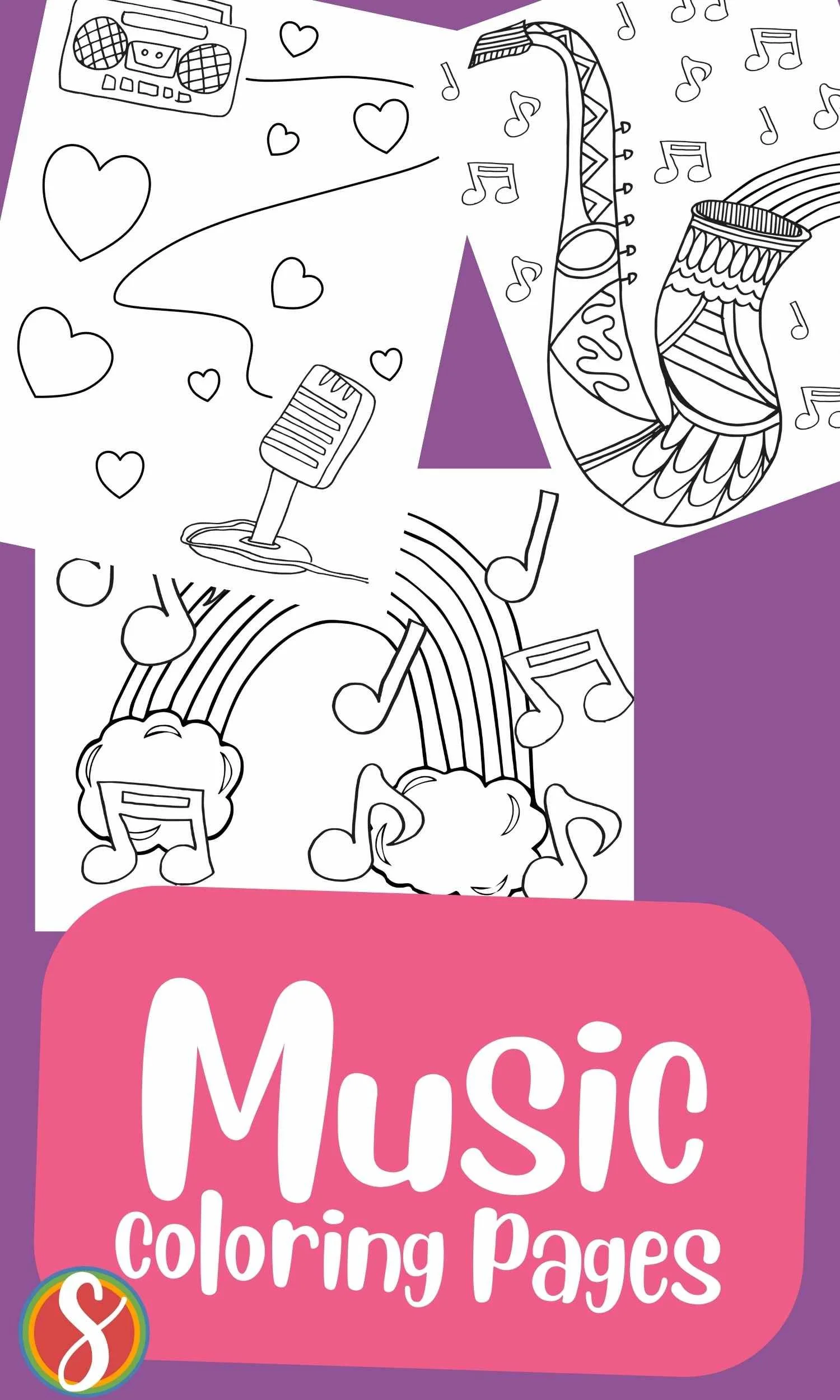 Free Music Coloring Pages — Stevie Doodles