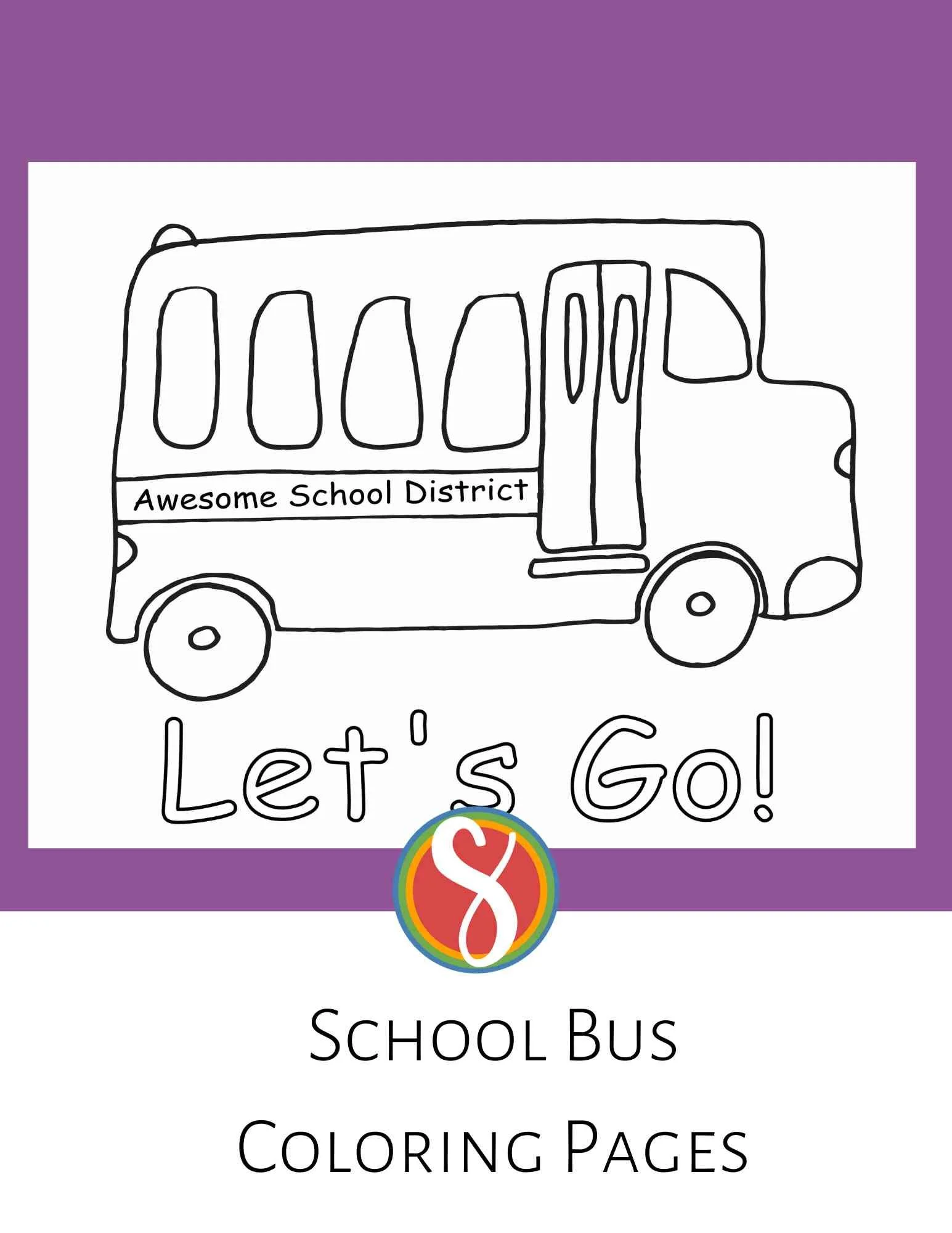 Free School Bus Coloring Pages — Stevie Doodles