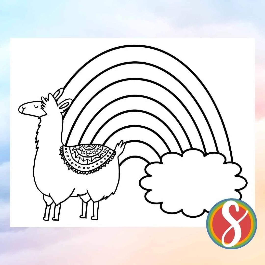 Free Llama Coloring Pages — Stevie Doodles