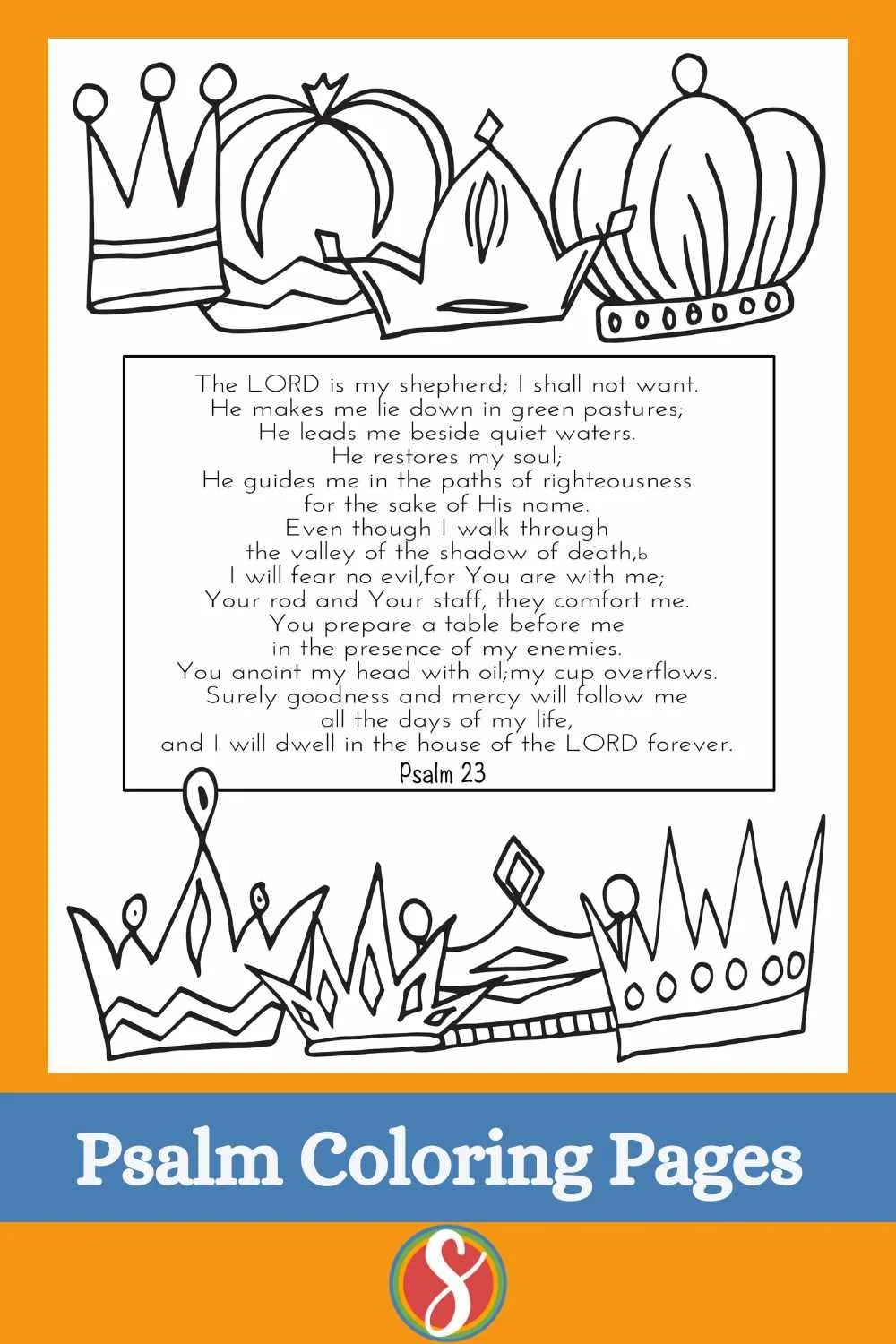 Free Psalm 23 Coloring Pages — Stevie Doodles