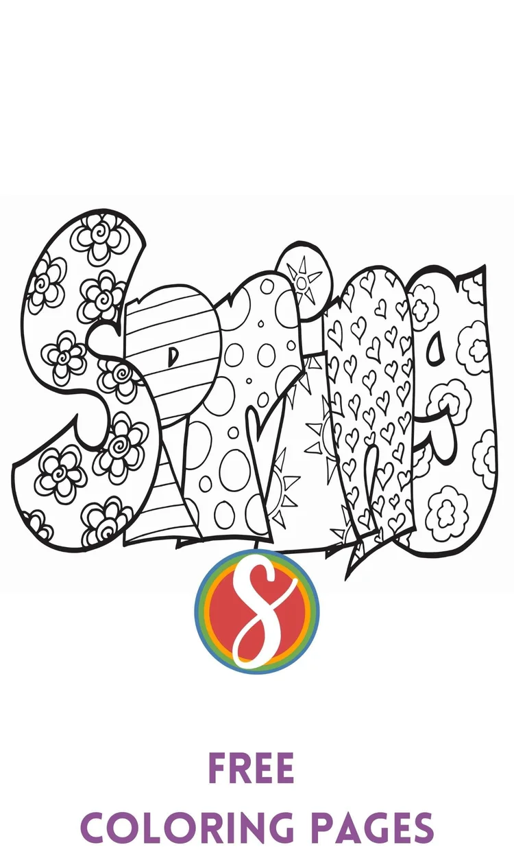 Free Spring Coloring Pages — Stevie Doodles