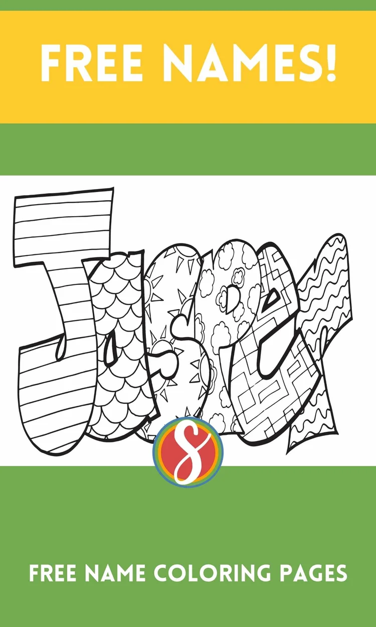 Free JASPER Name Coloring Page Printable — Stevie Doodles