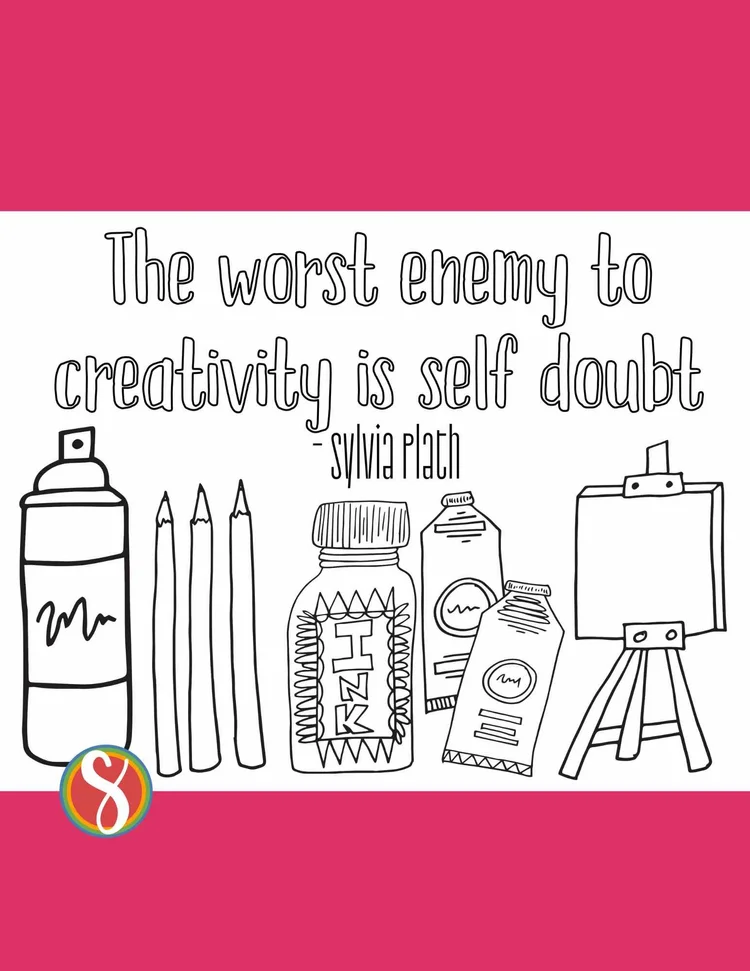 Free Creativity Quote Coloring Pages — Stevie Doodles