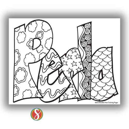 Free PERLA Coloring Page — Stevie Doodles