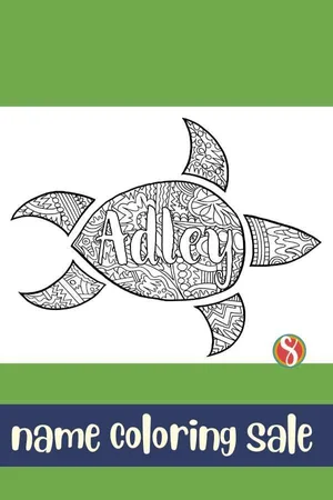 ADLEY Free Name Coloring Page — Stevie Doodles