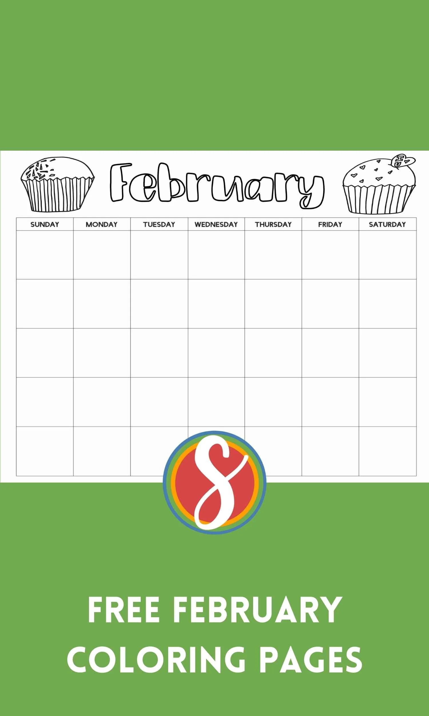 Free February Coloring Pages — Stevie Doodles