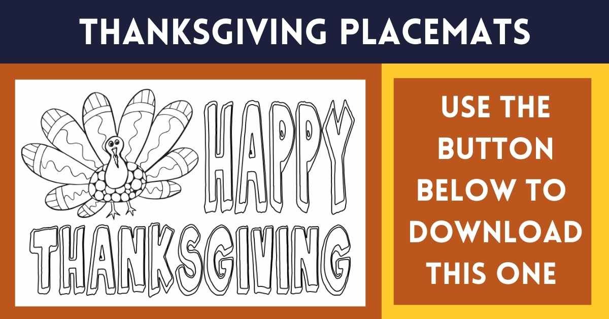 Free Thanksgiving Placemats Printable — Stevie Doodles