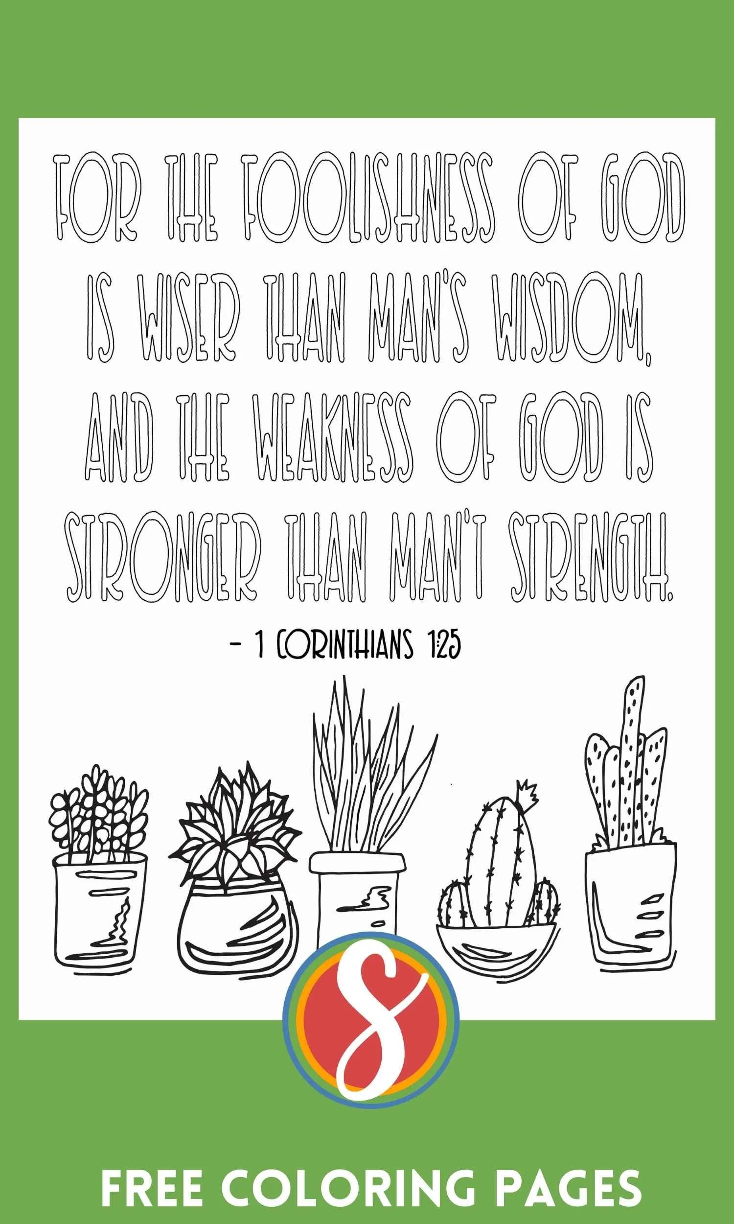 10 Free 1 Corinthians Coloring Pages — Stevie Doodles