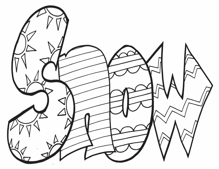 Free "Snow" Coloring Pages — Stevie Doodles