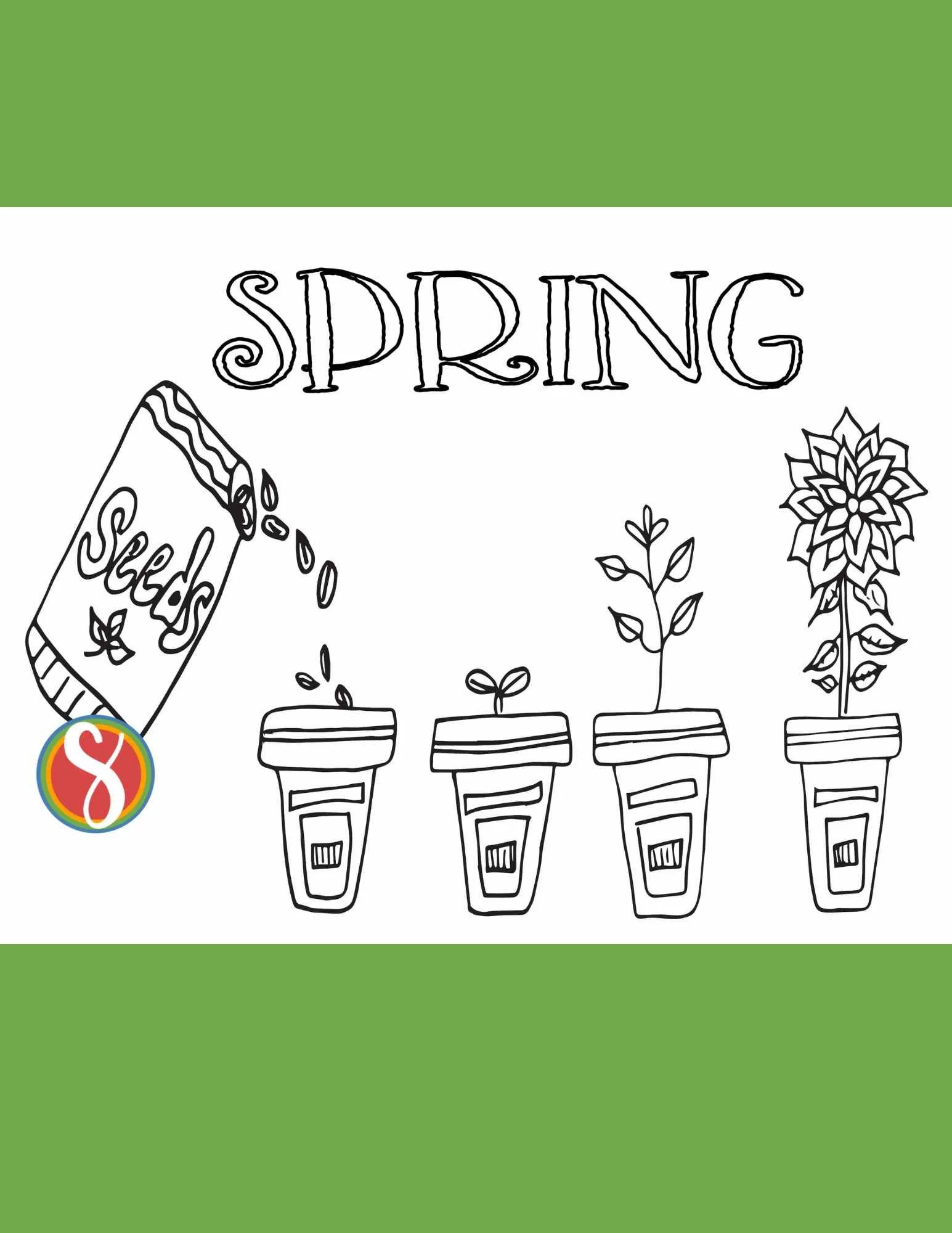 Free Spring Coloring Pages — Stevie Doodles