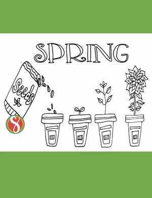 Free Spring Coloring Pages — Stevie Doodles