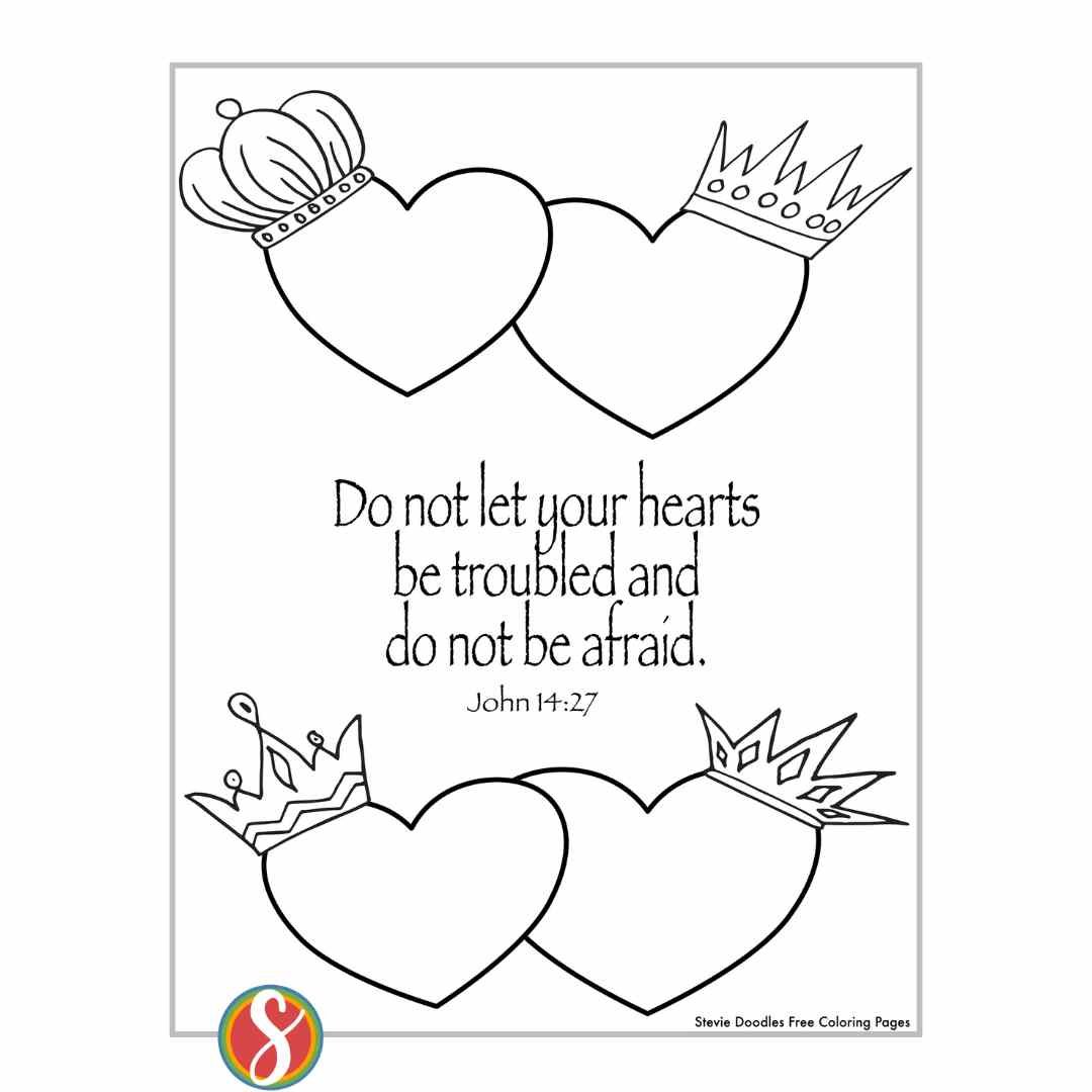 Free Anxiety Bible Verse Coloring Pages — Stevie Doodles