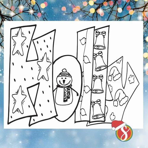Free HOLLY Coloring Page — Stevie Doodles
