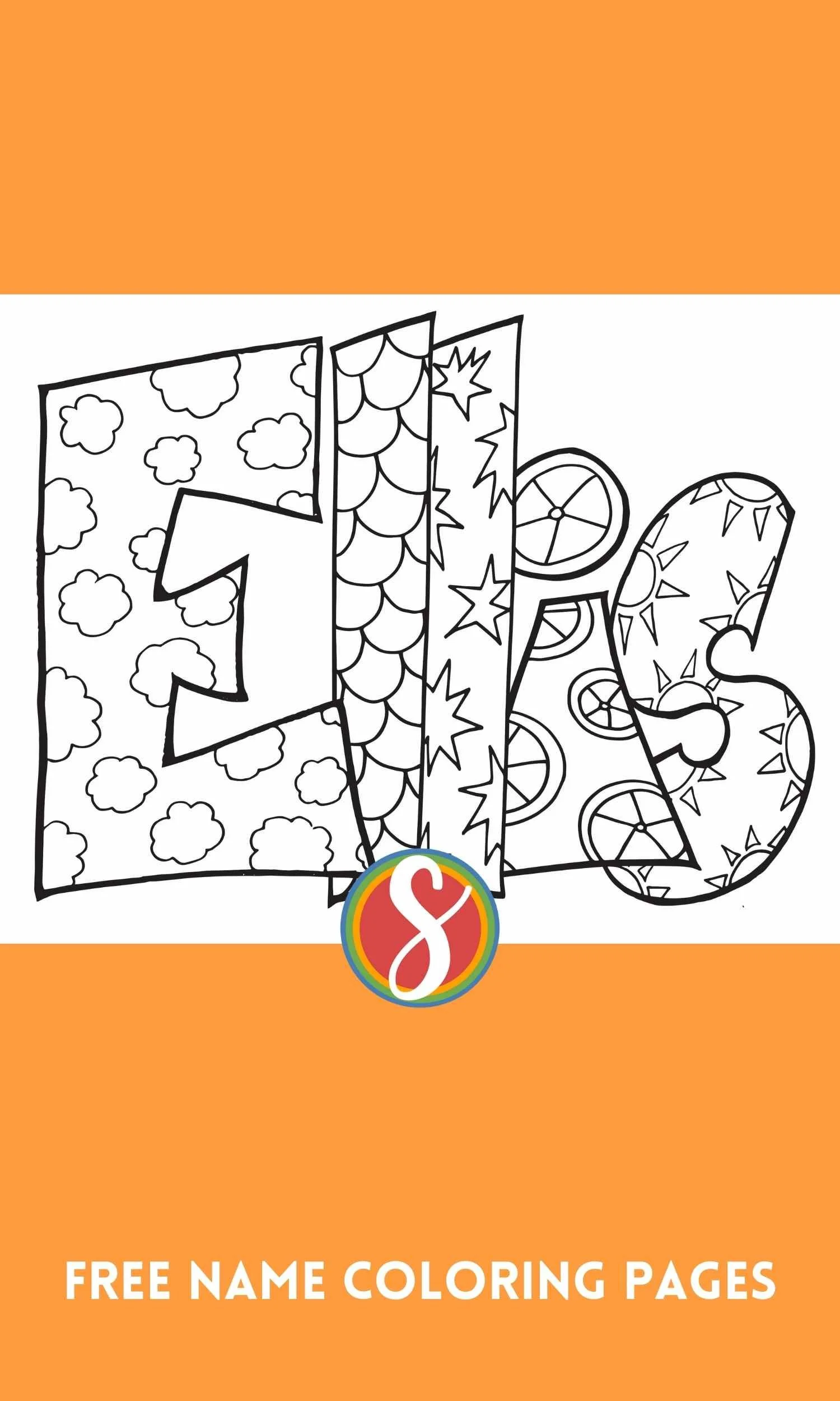 ELLIS! 4 Free Printable Coloring Pages — Stevie Doodles