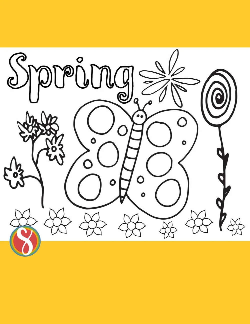 Free Spring Coloring Pages — Stevie Doodles