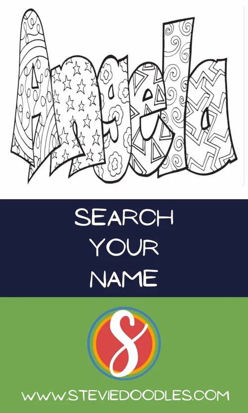 Free ANGELA Coloring Pages — Stevie Doodles
