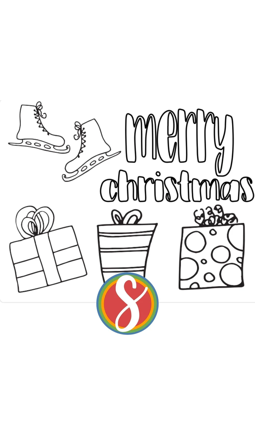 Free "Merry Christmas" Coloring Pages — Stevie Doodles