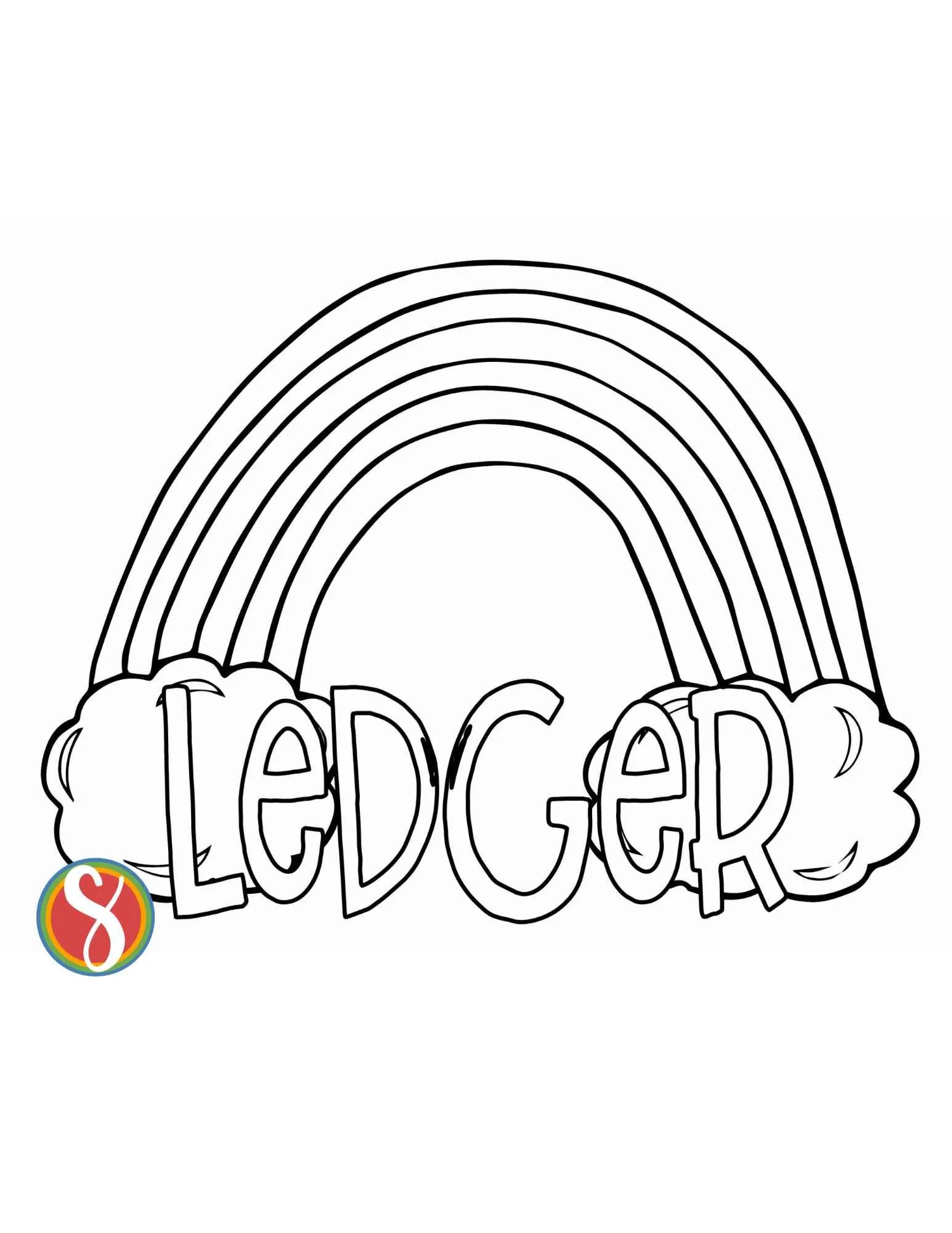 Free Ledger Name Coloring Pages — Stevie Doodles