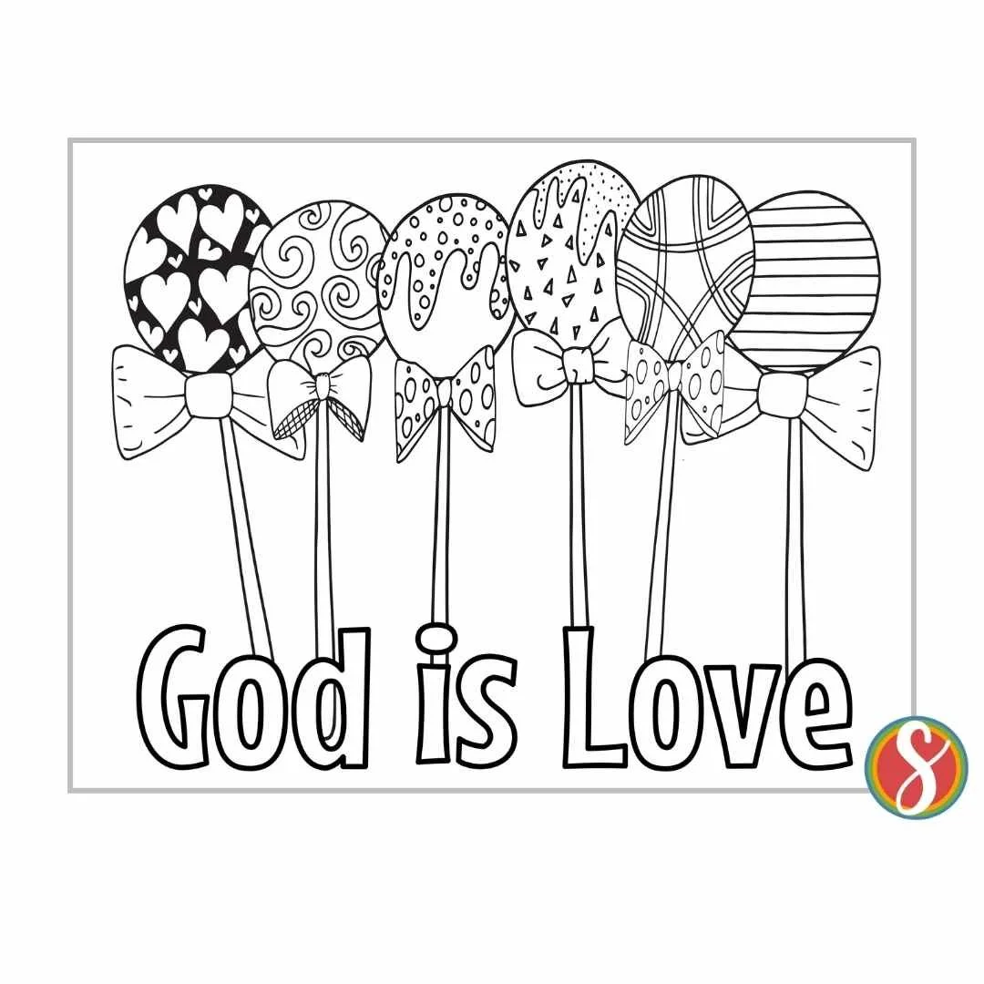 God Is Love Coloring Pages — Stevie Doodles