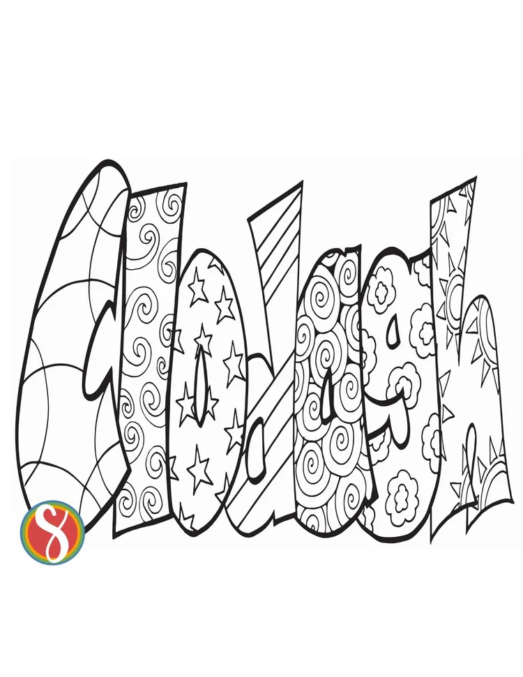 Free CLODAGH Name Coloring Pages — Stevie Doodles