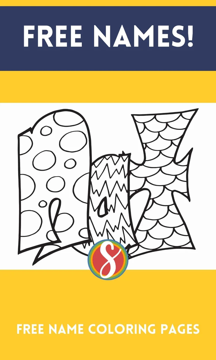 Free NAT Name Coloring Page Printable — Stevie Doodles