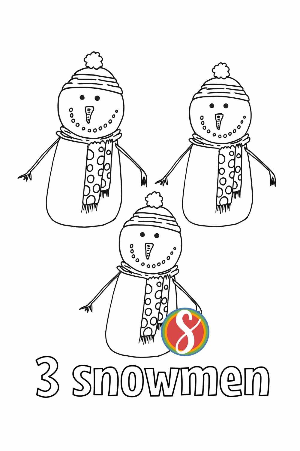 Free Preschool Christmas Coloring Pages — Stevie Doodles