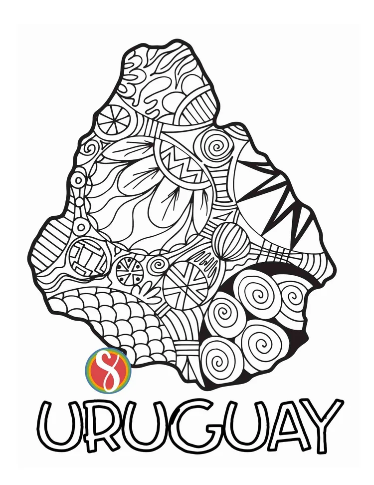 Free Uruguay Coloring Pages — Stevie Doodles