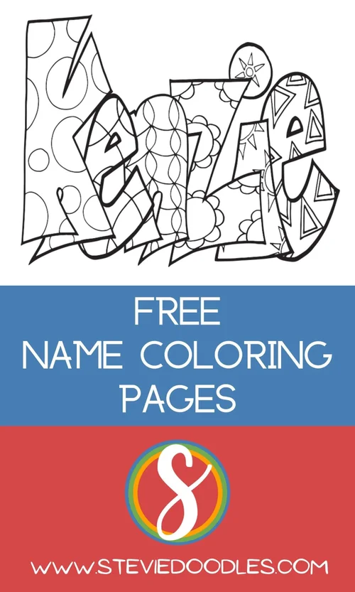 KENZIE Free Name Coloring Page — Stevie Doodles