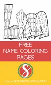 LYNN Free Name Coloring Page — Stevie Doodles