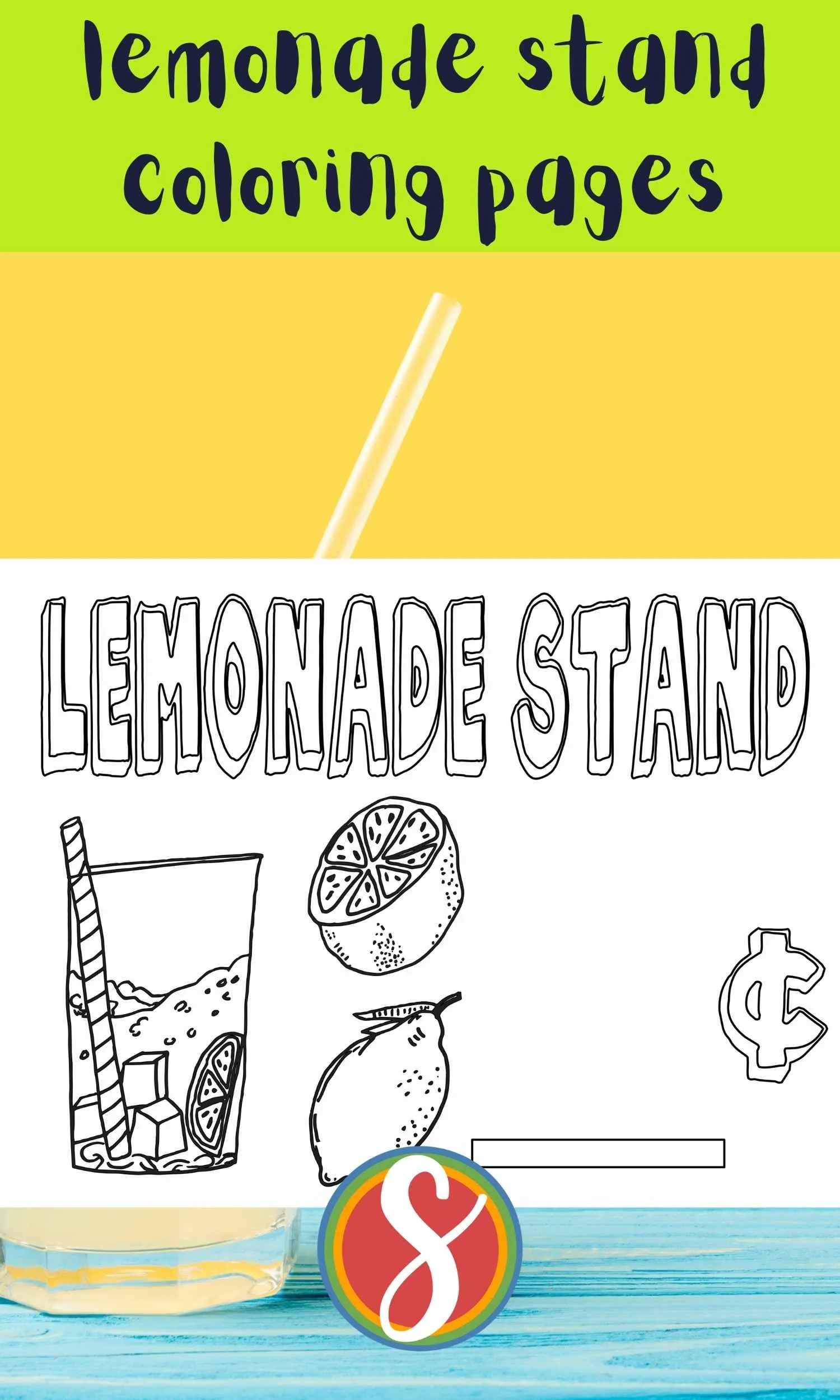 10 Free Lemonade & Lemons Coloring Pages — Stevie Doodles