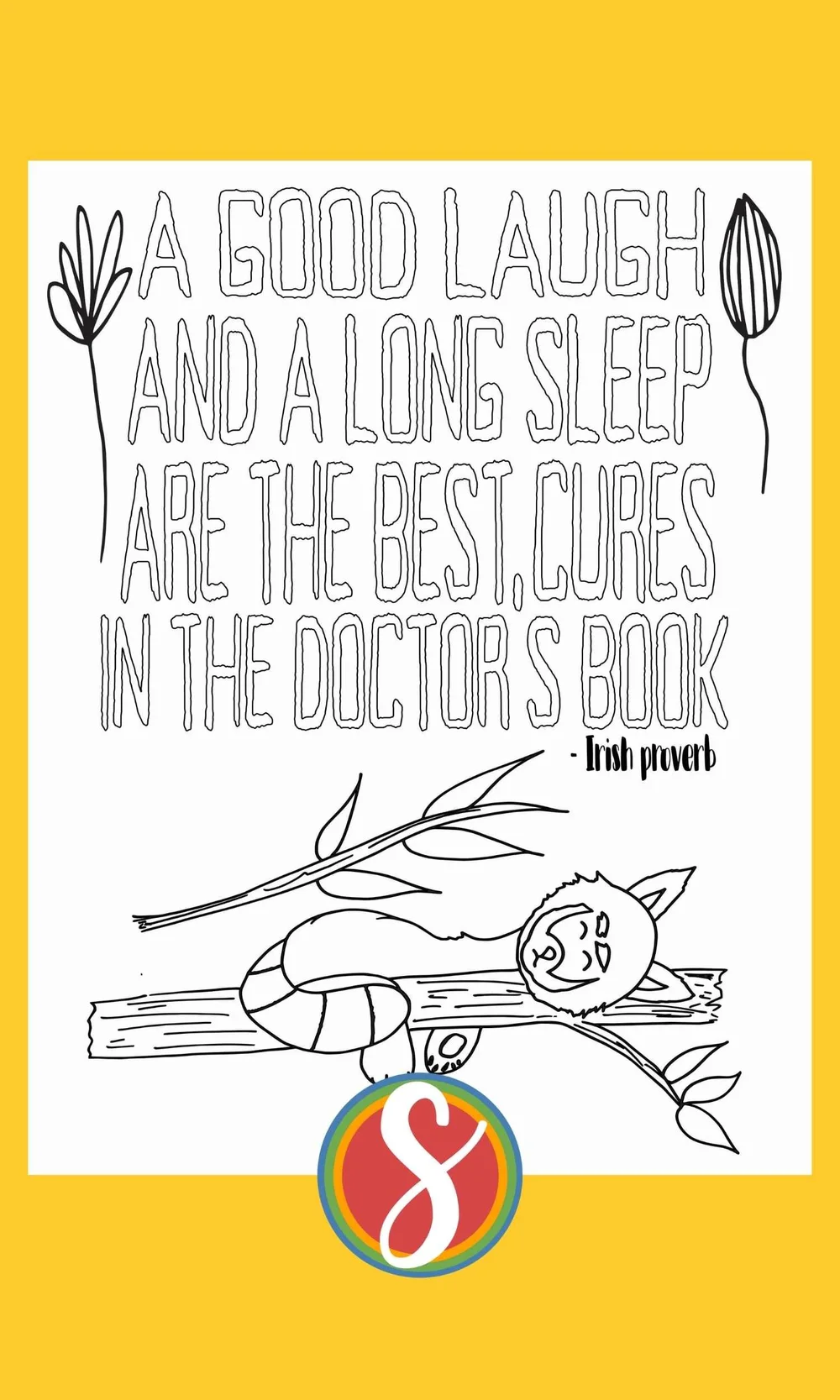10 Free Coloring Pages About Sleep — Stevie Doodles