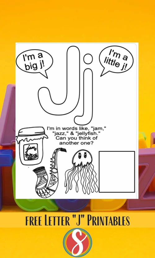 Free Letter J Coloring Pages — Stevie Doodles