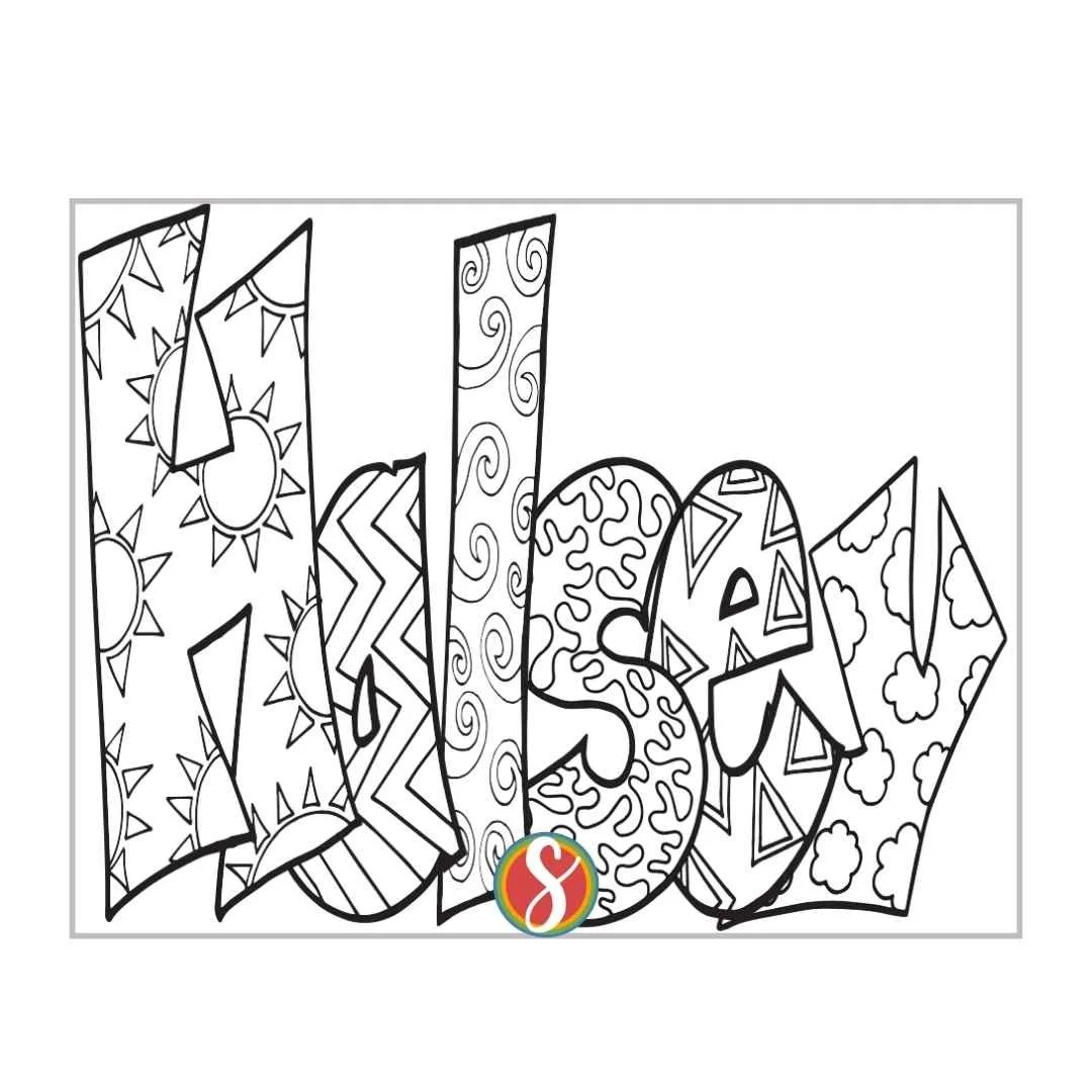 Free HALSEY Coloring Page — Stevie Doodles