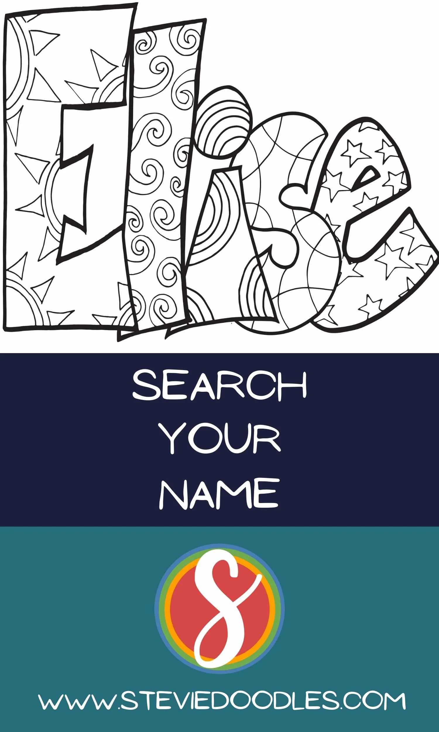 Free Elise Name Coloring Page — Stevie Doodles