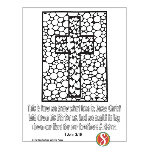 Free 1 John Coloring Page Printables — Stevie Doodles