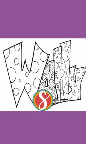 WALLY - A Free Coloring Page — Stevie Doodles