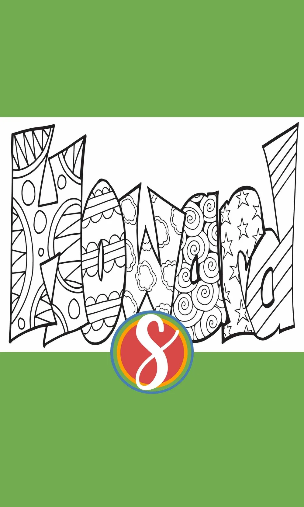 Free "Howard" Name Coloring Page — Stevie Doodles