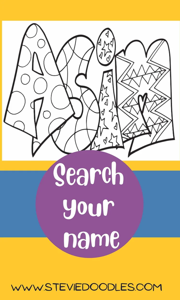 Free Asim Coloring Page — Stevie Doodles