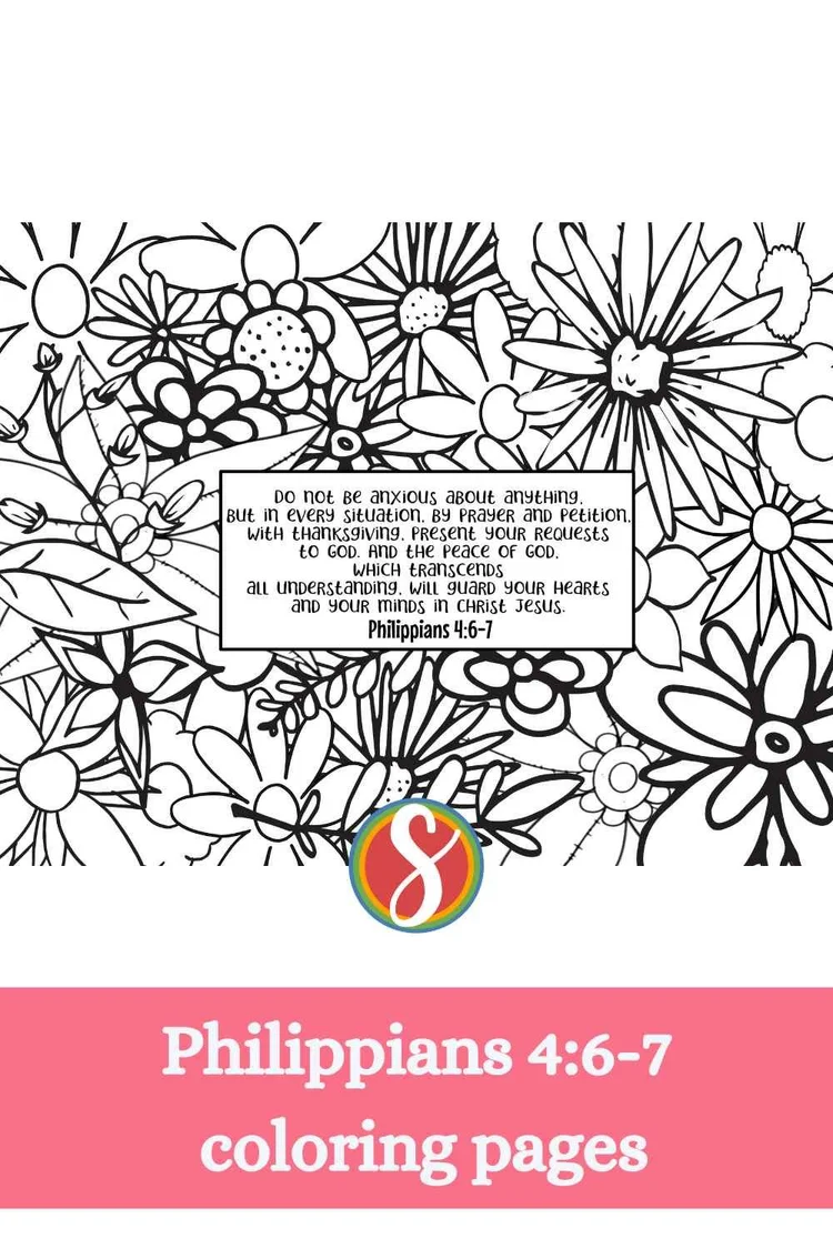Free Philippians 4:6-7 Coloring Page — Stevie Doodles