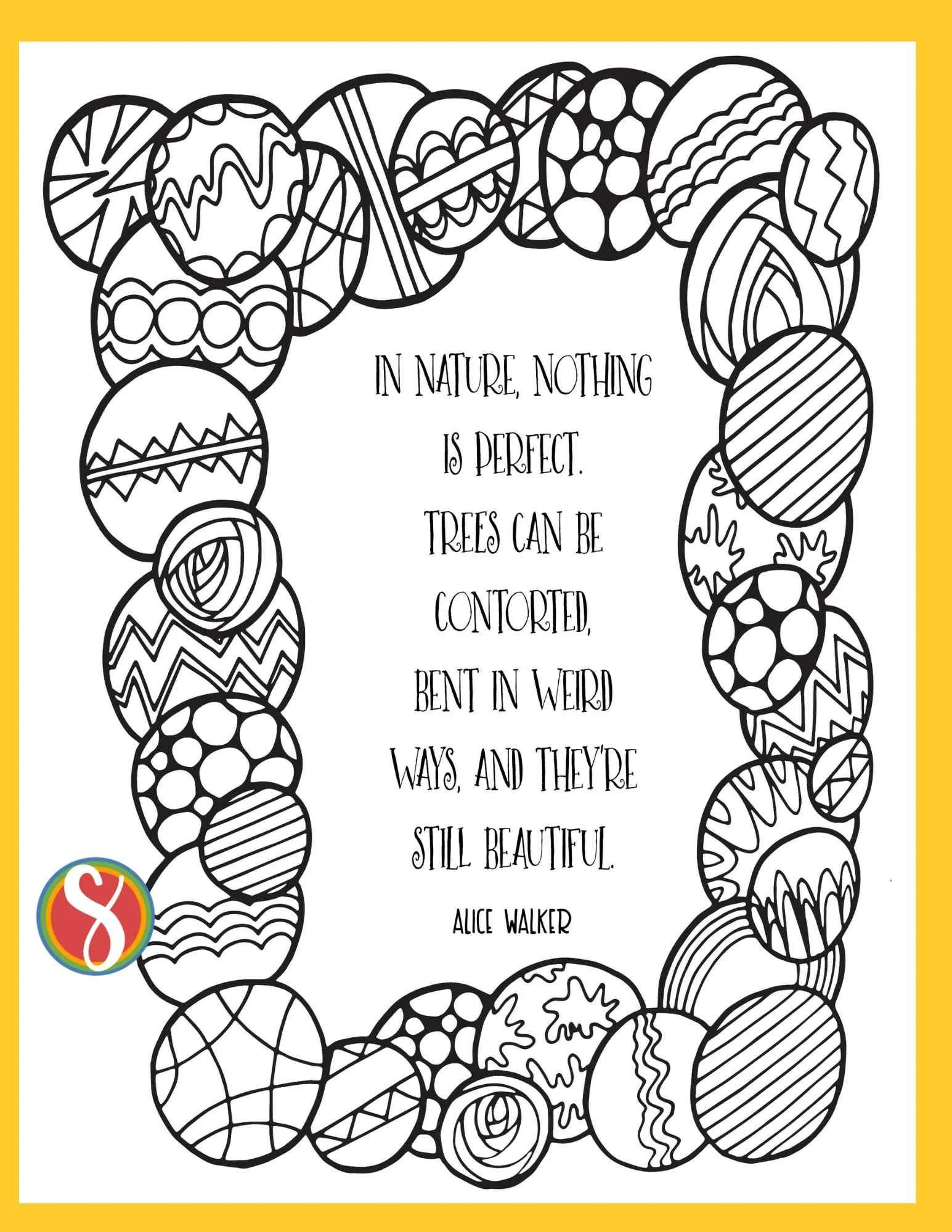 Nature Quote Coloring Pages — Stevie Doodles