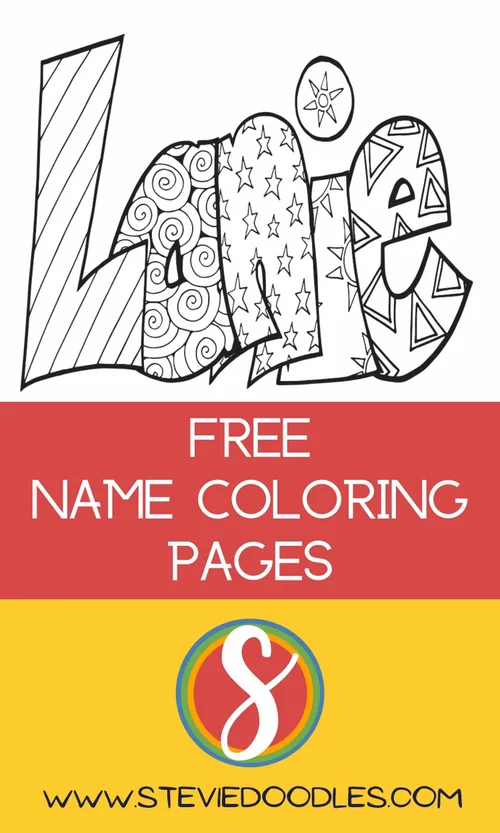 LANIE Free Name Coloring Page — Stevie Doodles