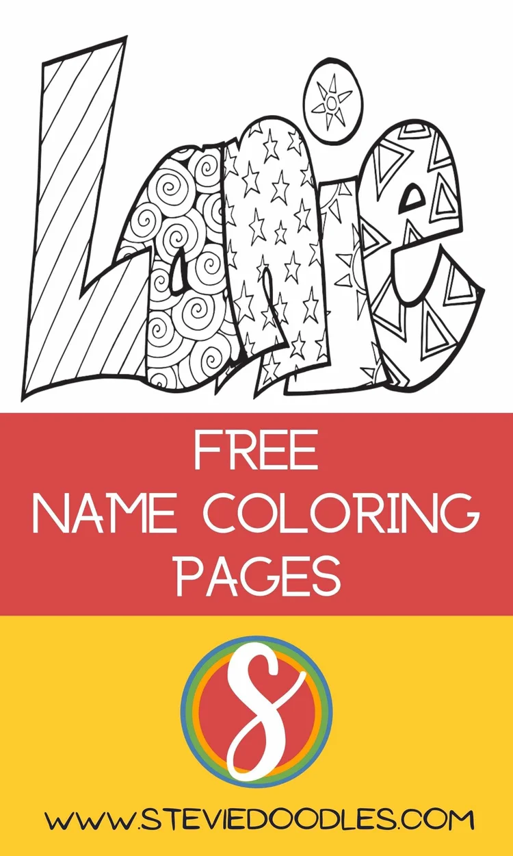 LANIE Free Name Coloring Page — Stevie Doodles