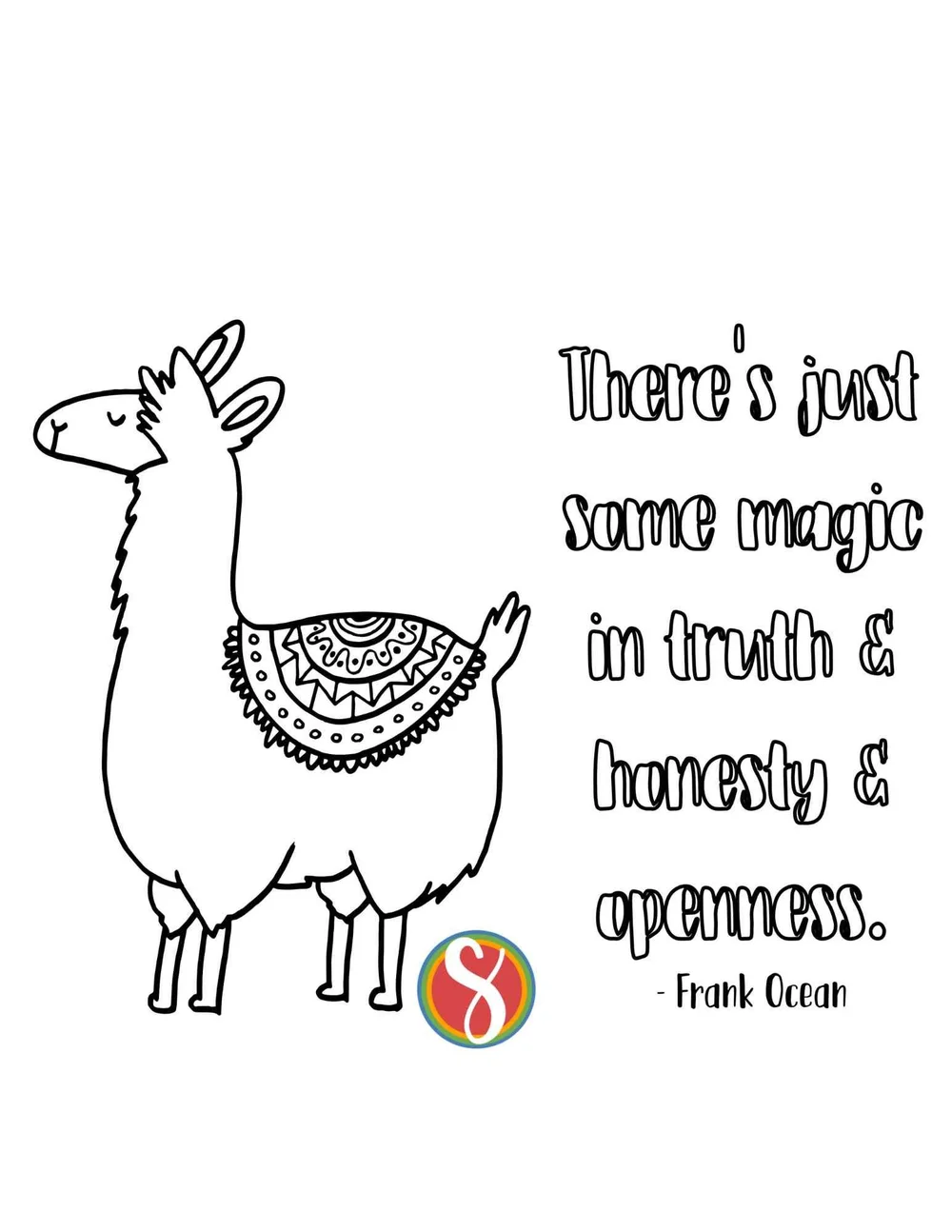 Honesty Quote with Coloring Pages — Stevie Doodles