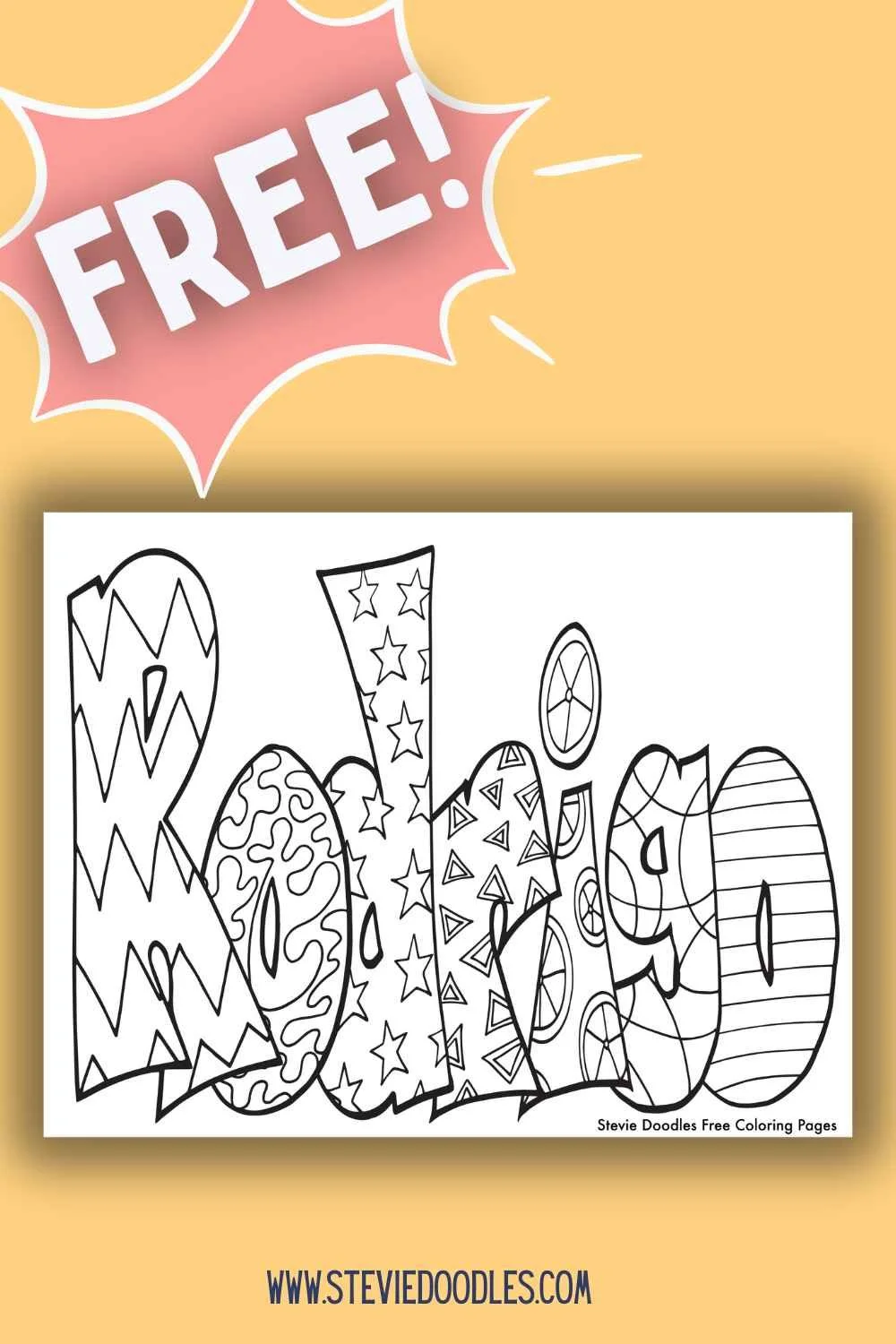 Free RODRIGO Coloring Page — Stevie Doodles