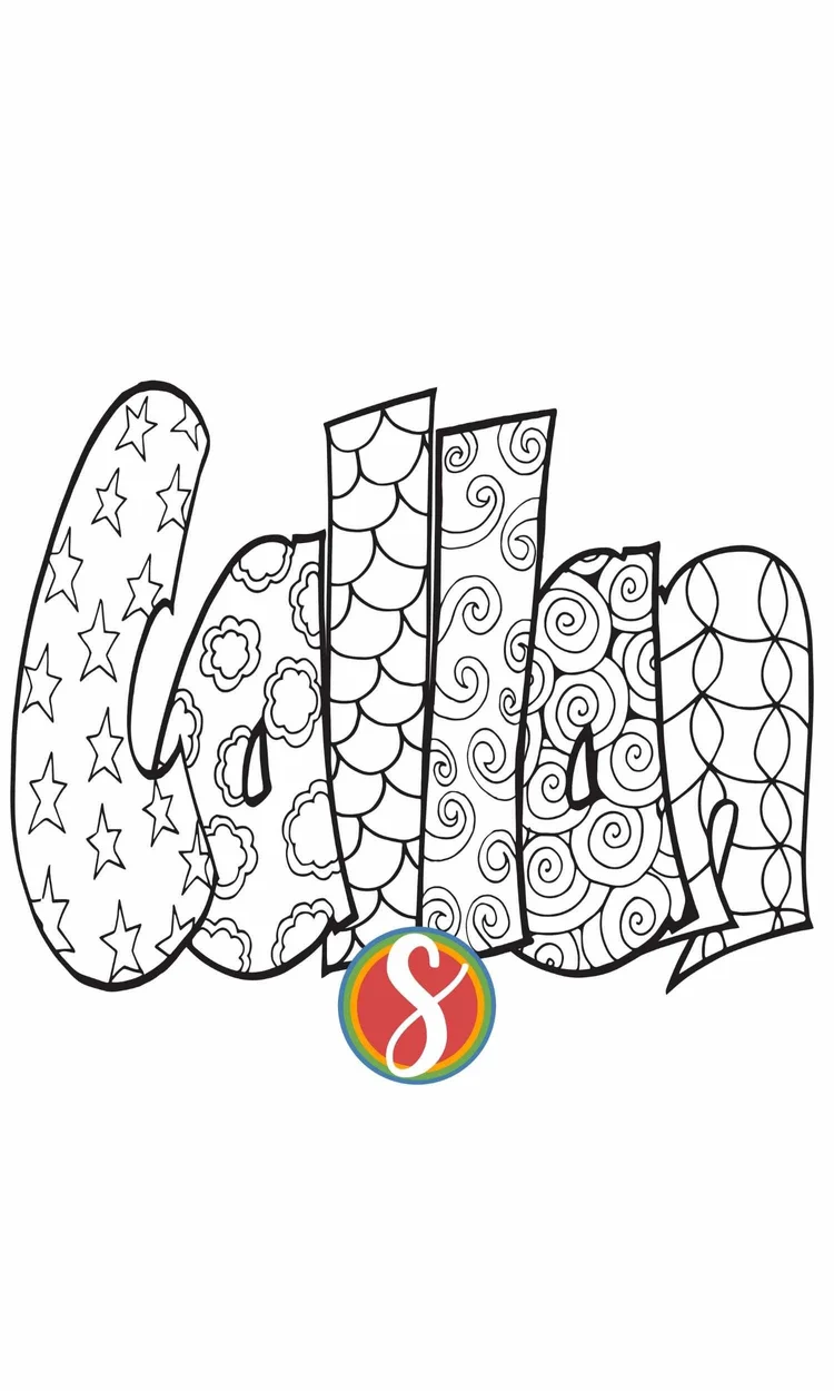 CALLAN Free Name Coloring Page — Stevie Doodles