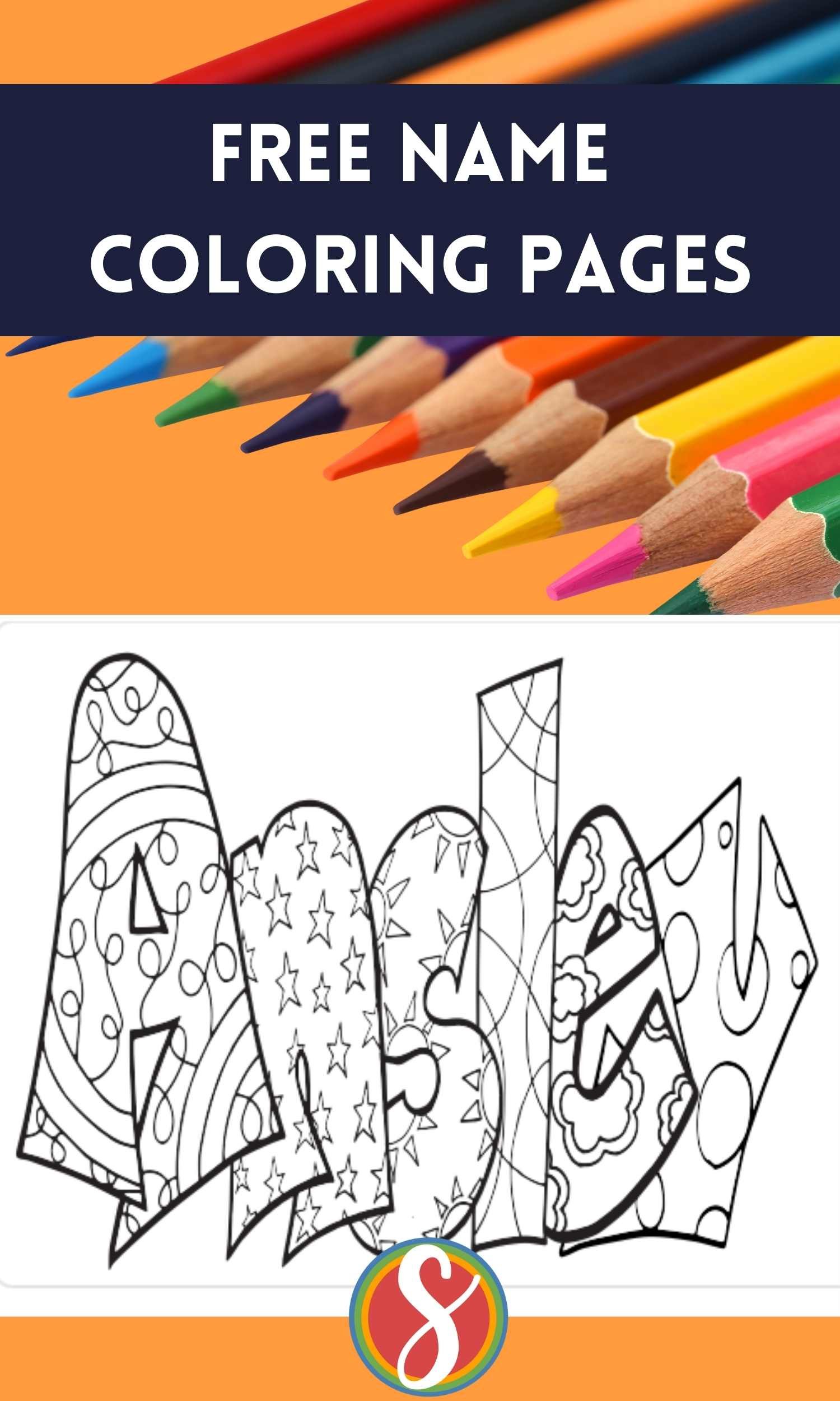 ANSLEY Free Name Coloring Page — Stevie Doodles
